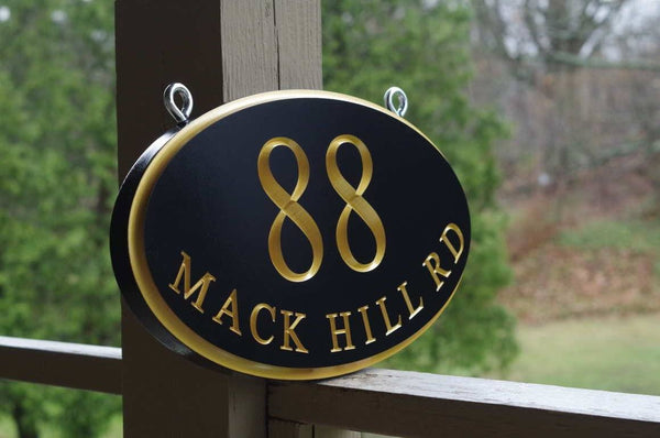 Address Sign for Bracket with Street Name and Large house number – The ...