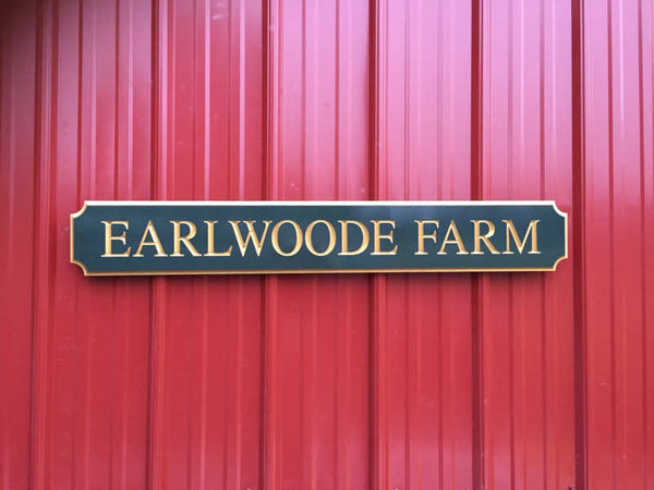 Custom v-carved Quarterboard sign - Add your name – The Carving Company