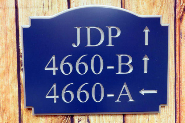 Multiple House Number sign with arrows – The Carving Company