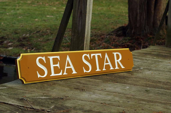 Carved Quarterboard sign - Customized with your name and color – The ...