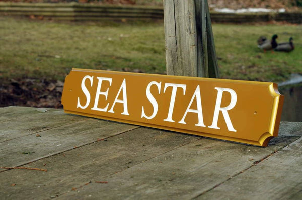 Carved Quarterboard sign - Customized with your name and color – The ...
