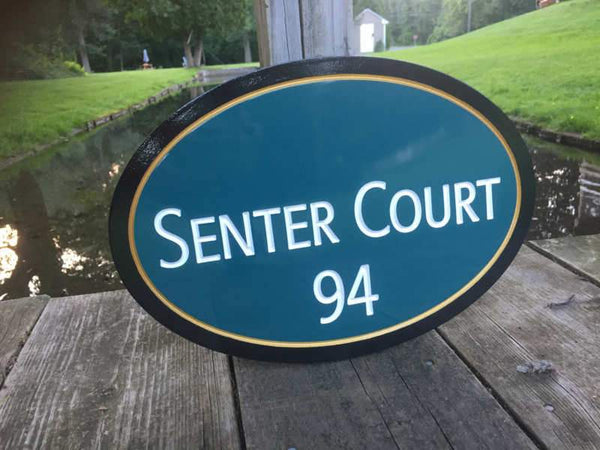 Personalized Oval Address Sign with Court Name or Any Name – The ...
