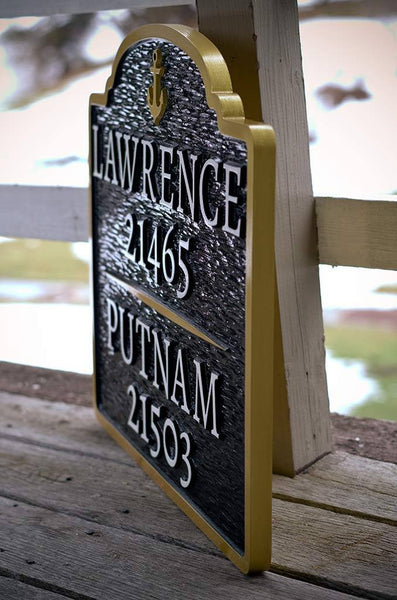 Duo Last name address sign - Custom Made to Order – The Carving Company