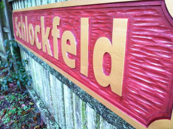 Large House Marker Sign Personalized with Family Name – The Carving Company