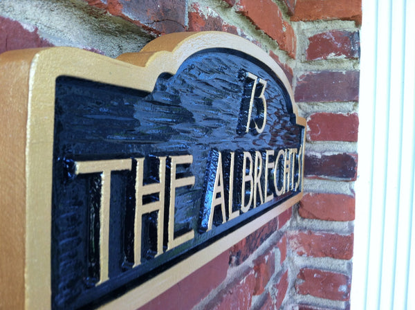 Personalized House Number and Family Name Sign – The Carving Company