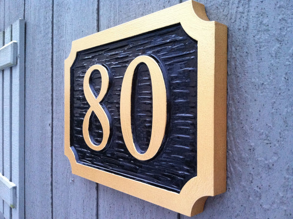 Rectangular House Number sign - Custom Carved – The Carving Company