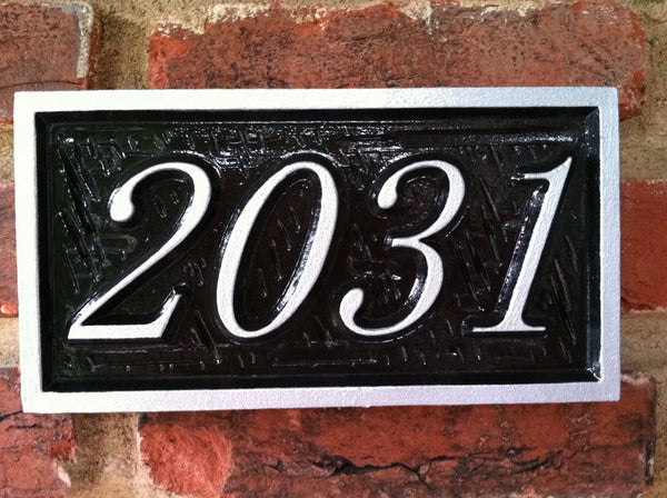 Custom House Number Sign. Rectangle - up to 4 numbers – The Carving Company