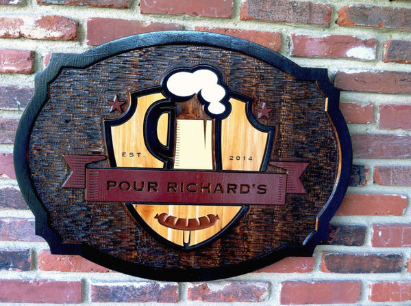Custom Carved Bar-Pub-Tavern Sign - Cedar – The Carving Company