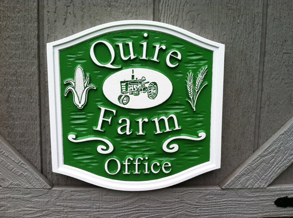 Custom Farm Sign - Professional Office Sign – The Carving Company