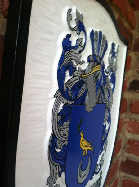 Custom Family Crest Sign - Coat of arms – The Carving Company