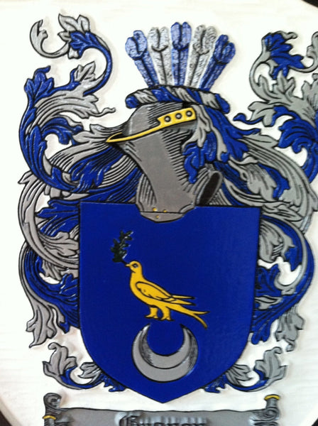 Custom Family Crest Sign - Coat of arms – The Carving Company