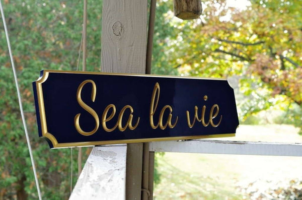 Custom Carved Quarterboard sign in scripted font - Add your name – The ...